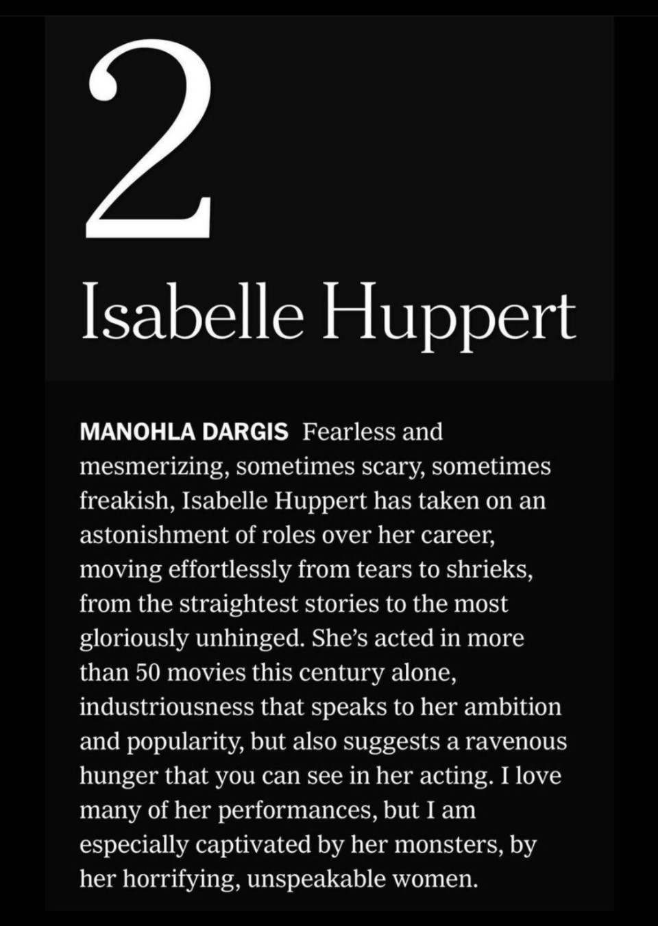 Isabelle Huppert